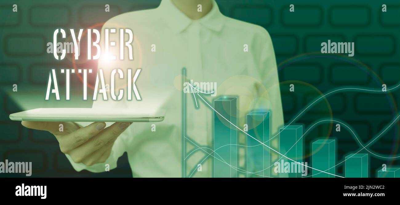 Writing displaying text Cyber Attack. Business showcase An attempt by ...