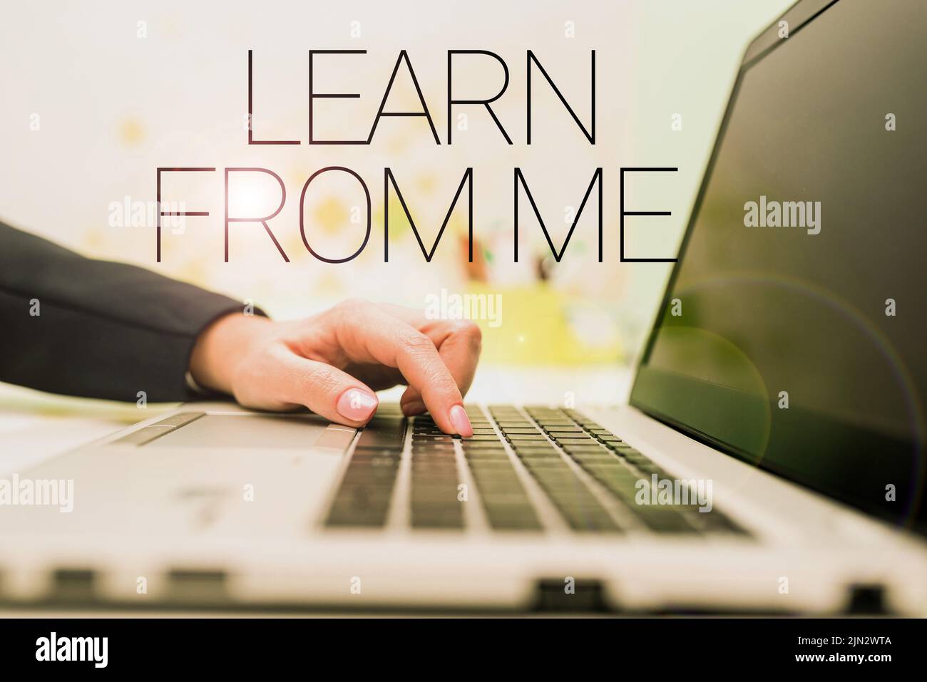 Hand writing sign Learn From Me. Conceptual photo Follow my lead and ...