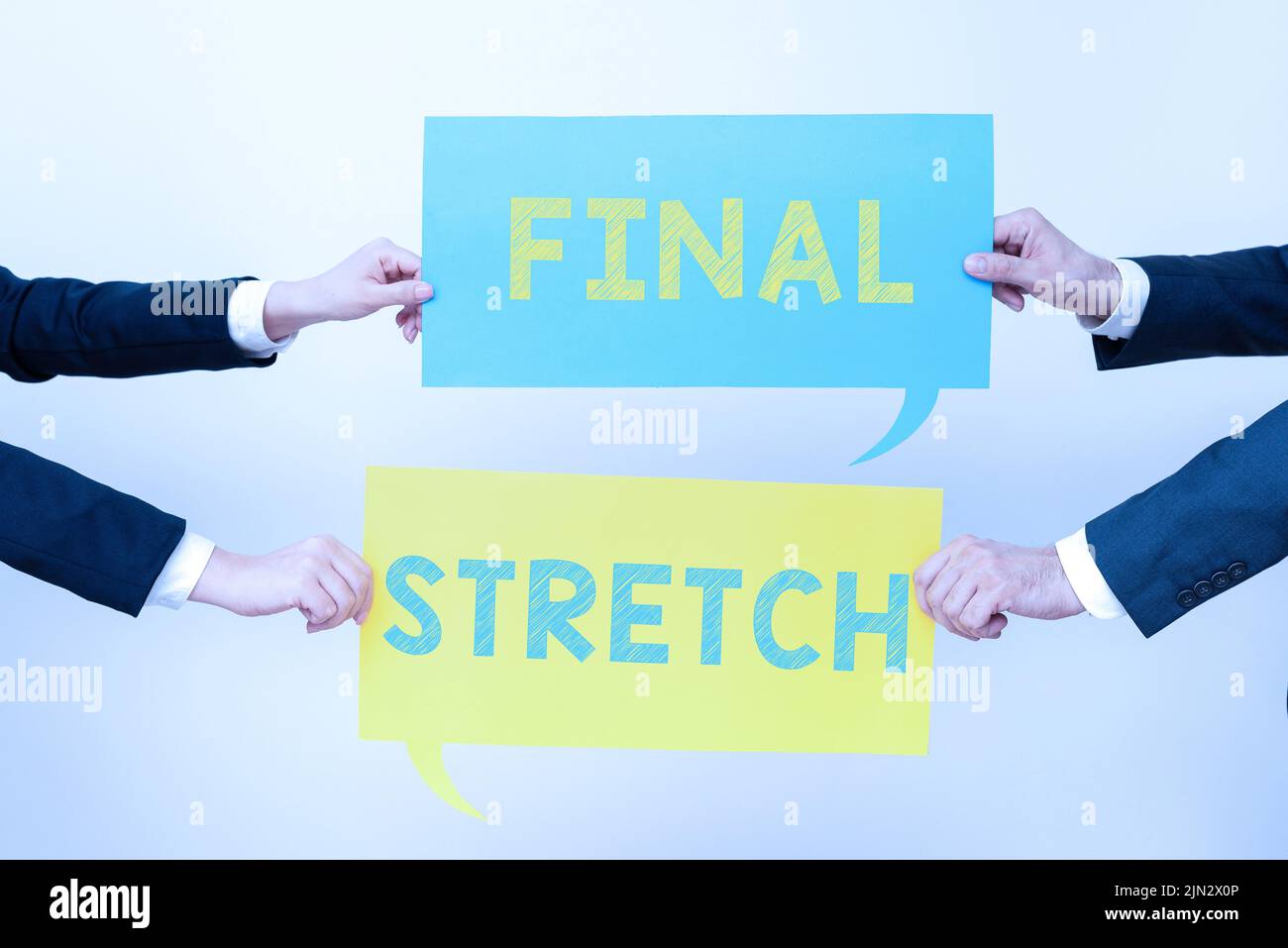 Text sign showing Final Stretch. Internet Concept Last Leg Concluding ...