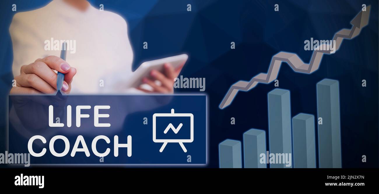 Conceptual display Life Coach. Word for A person who advices clients ...