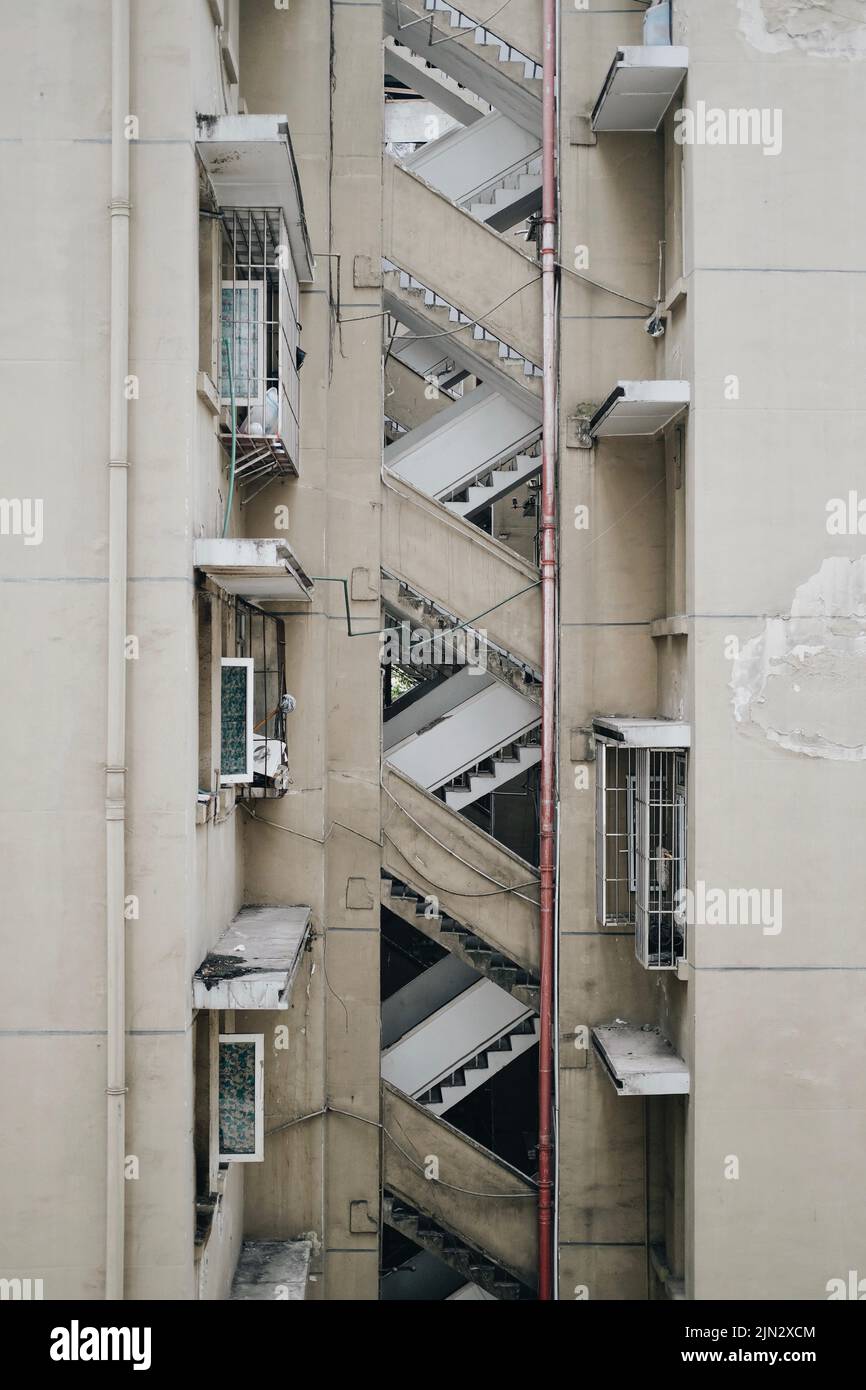 Staircase between residential buildings hi-res stock photography and ...