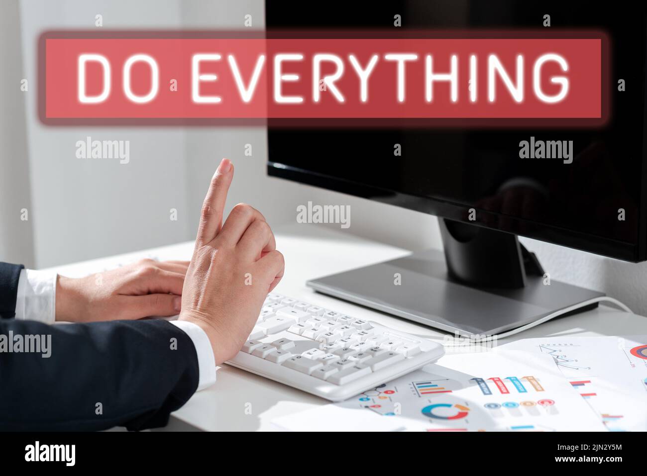 Text caption presenting Do Everything. Business idea Jack of All Trades ...