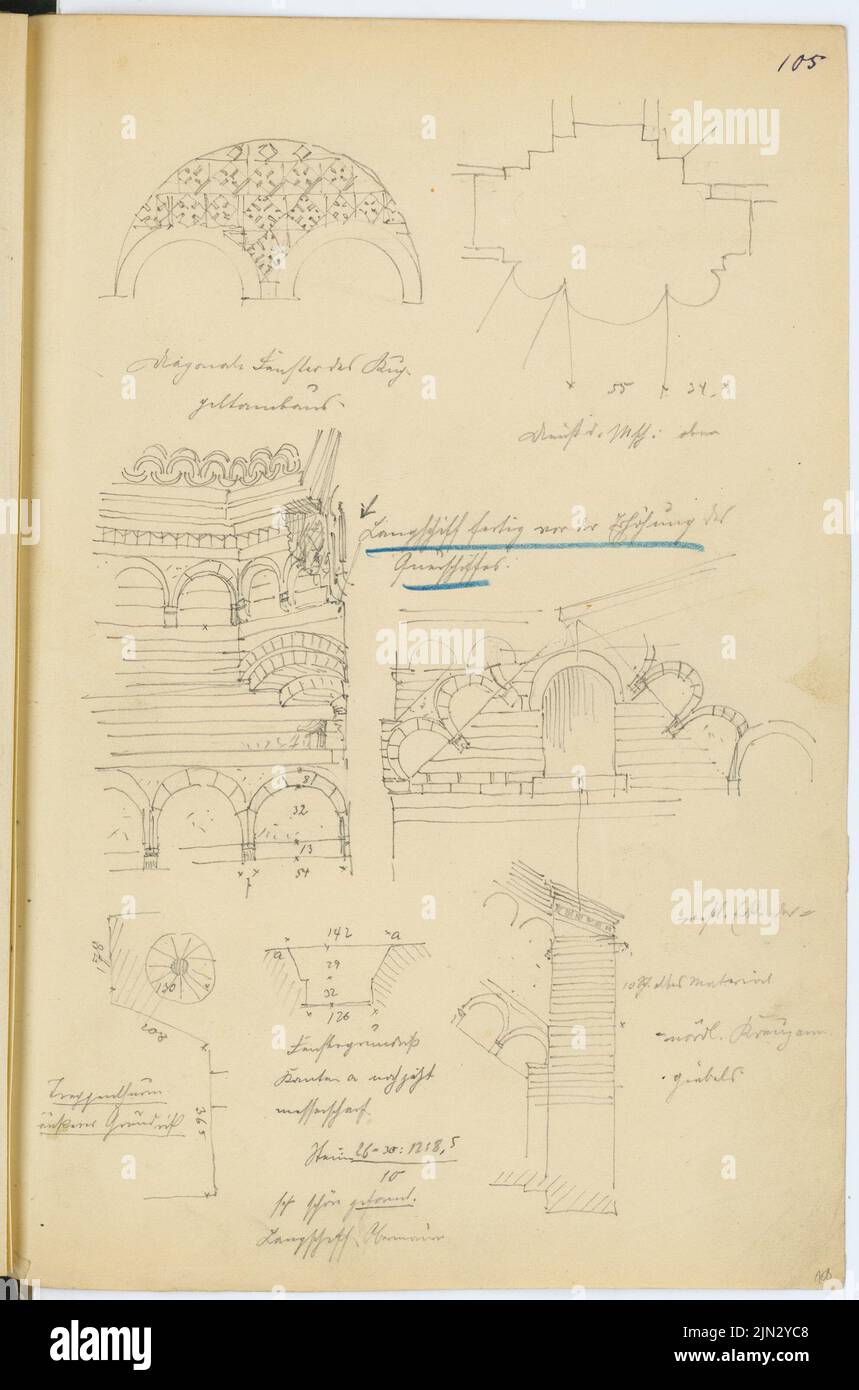 Stiehl Otto (1860-1940): Sketch and photo album 3: Cistercian abbey ...