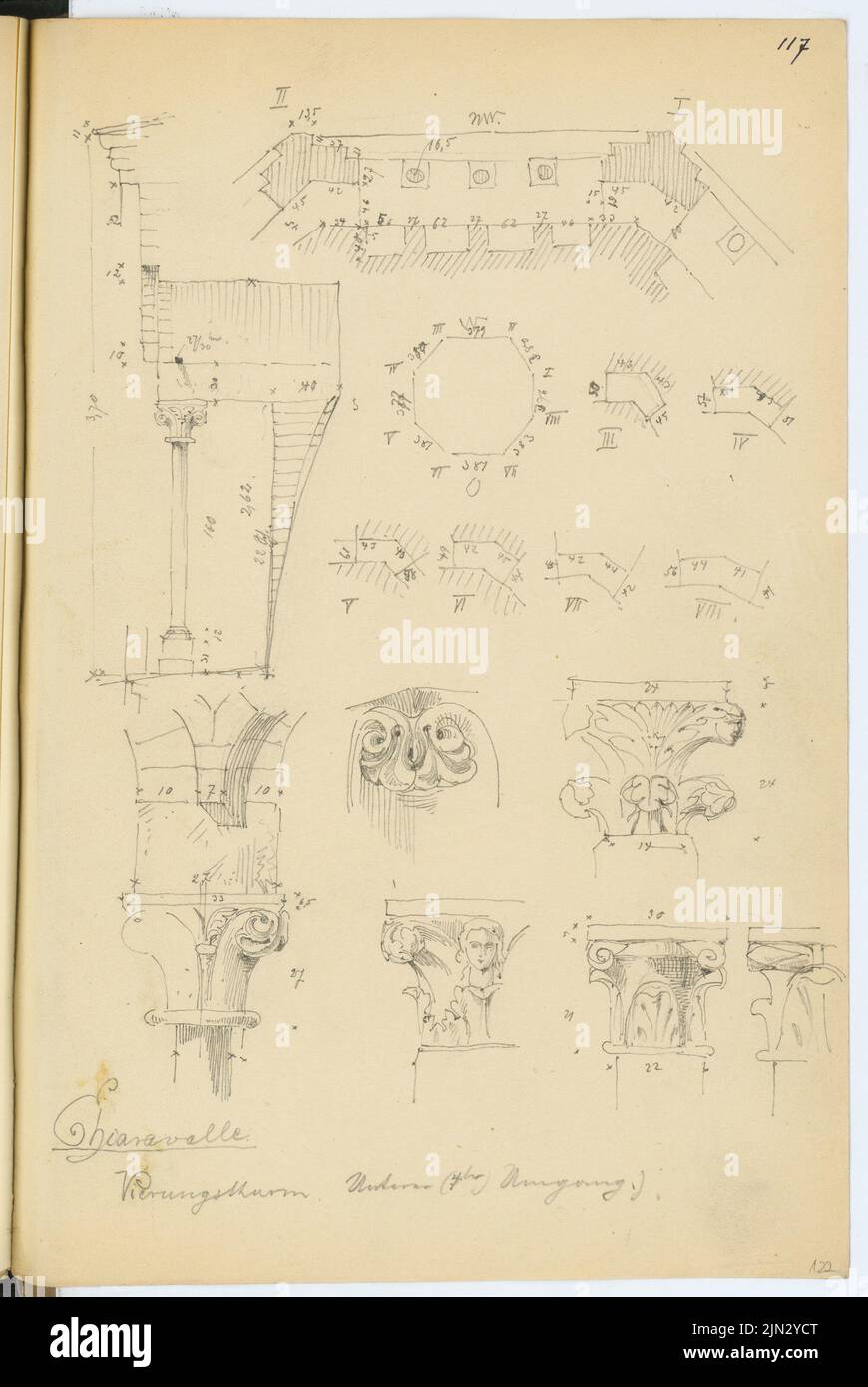 Stiehl Otto (1860-1940): Sketch and photo album 3: Cistercian abbey ...