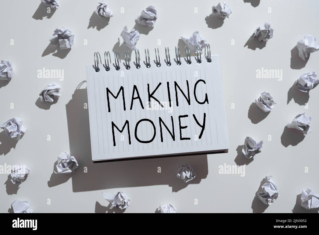 Text caption presenting Making Money. Word Written on Giving the ...