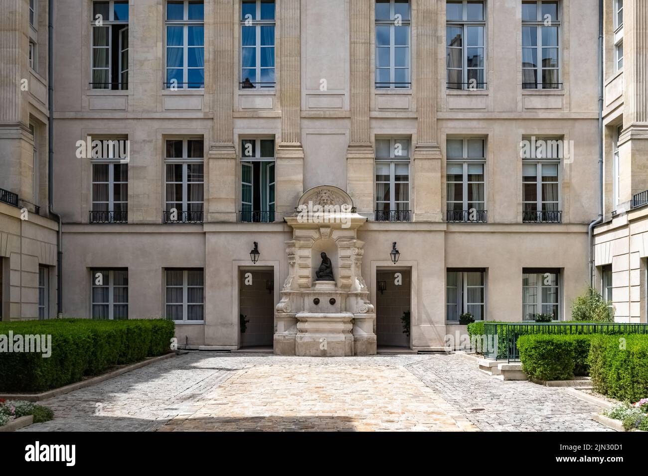 Paris, typical buildings in the Marais, in the center of the french ...