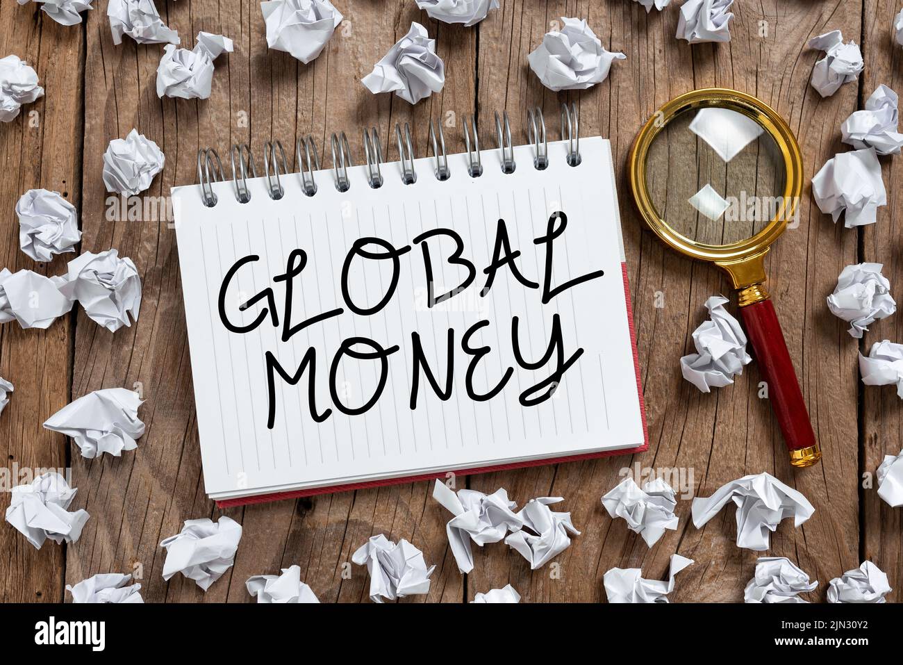 Writing displaying text Global Money. Concept meaning International ...