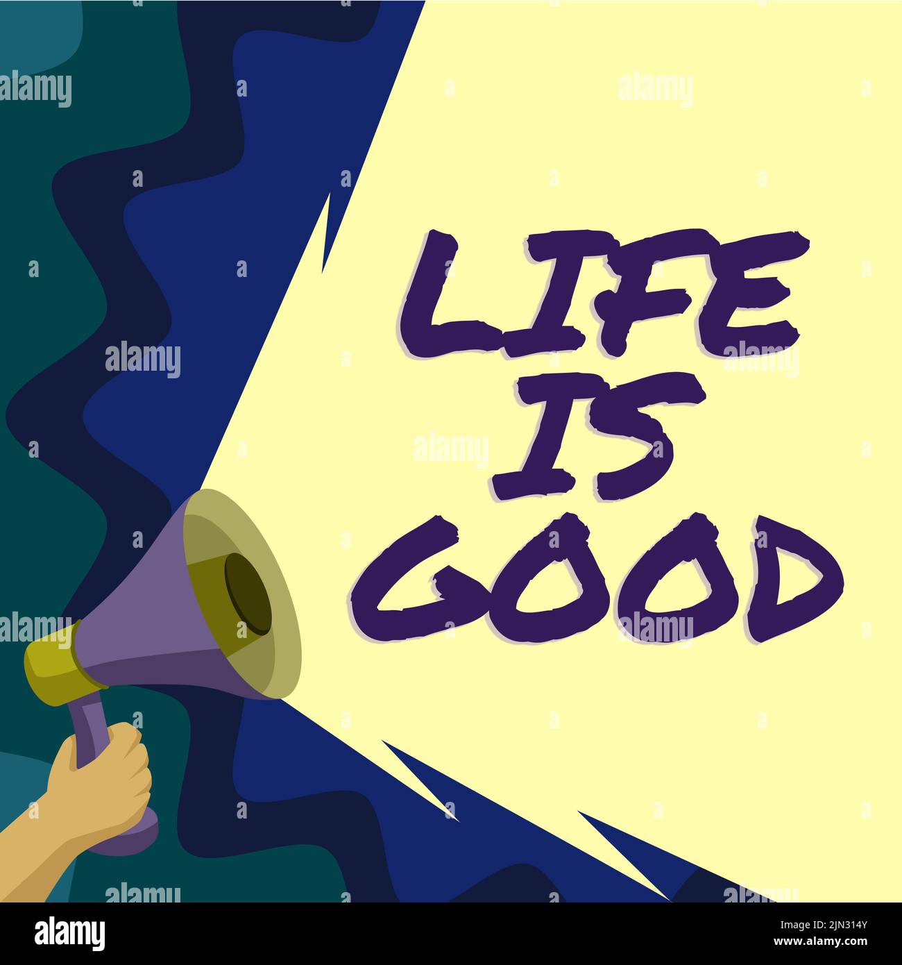 Conceptual caption Life Is Good. Conceptual photo Obtain everything you ...