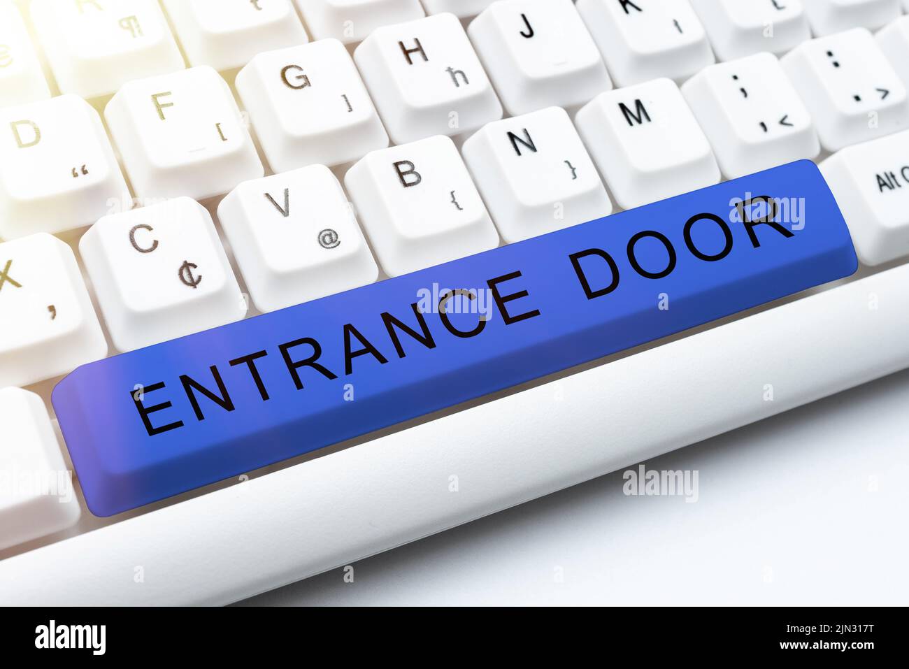 Hand writing sign Entrance Door. Word for Way in Doorway Gate Entry ...