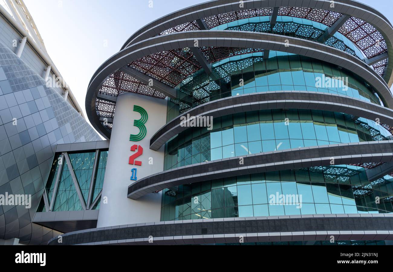 321 Museum, doha,qatar- june 06,2022 ; newly build sports museum in the ...