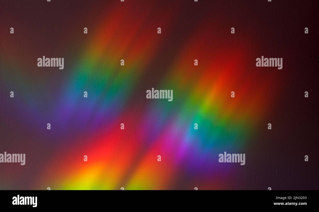 Beautiful spectral gradient of sunlight on the wall Stock Photo - Alamy