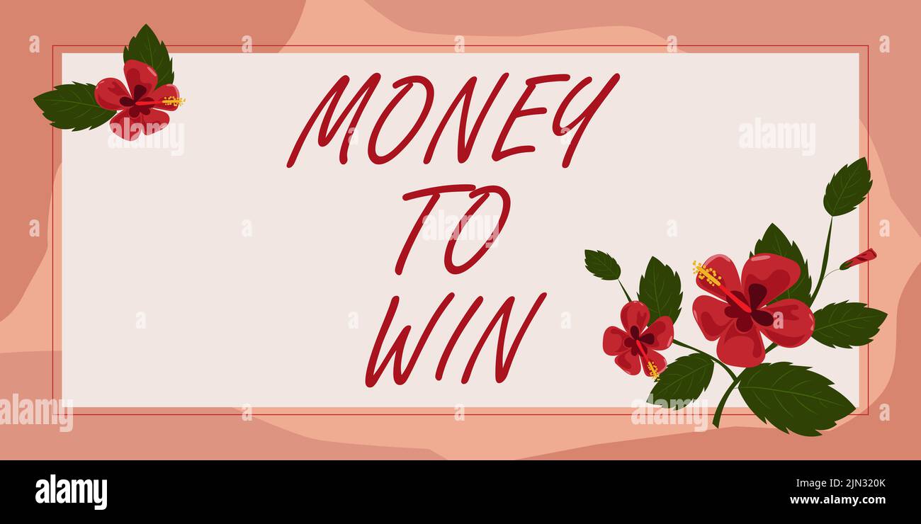 Hand writing sign Money To Win. Business approach Calculating revenues ...