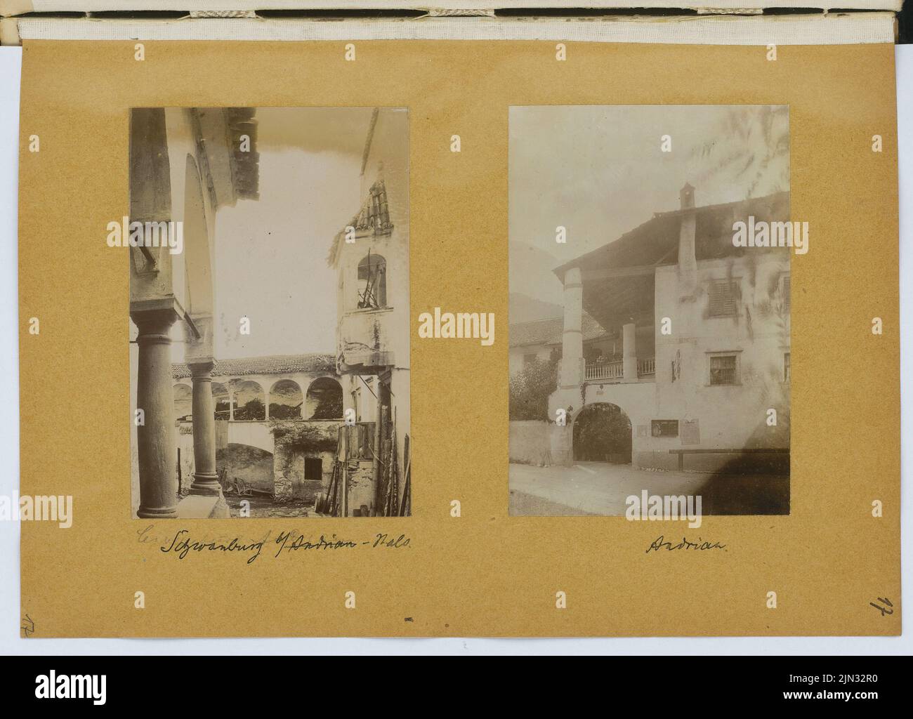 Stiehl Otto (1860-1940): Sketch and photo album 14: Schwanburg Castle ...