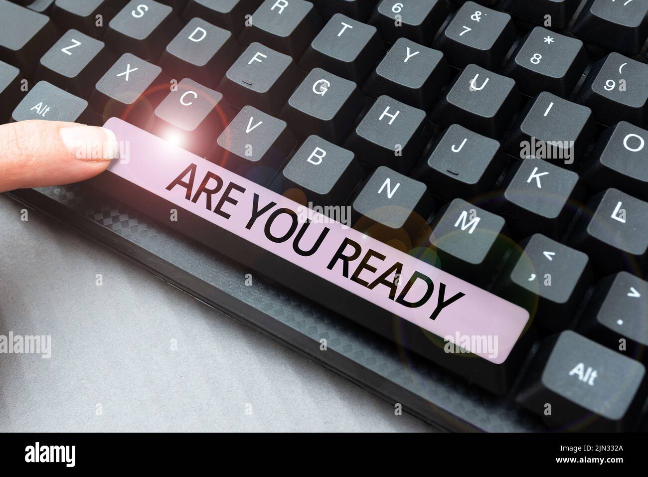 Conceptual caption Are You Ready. Business concept Alertness ...