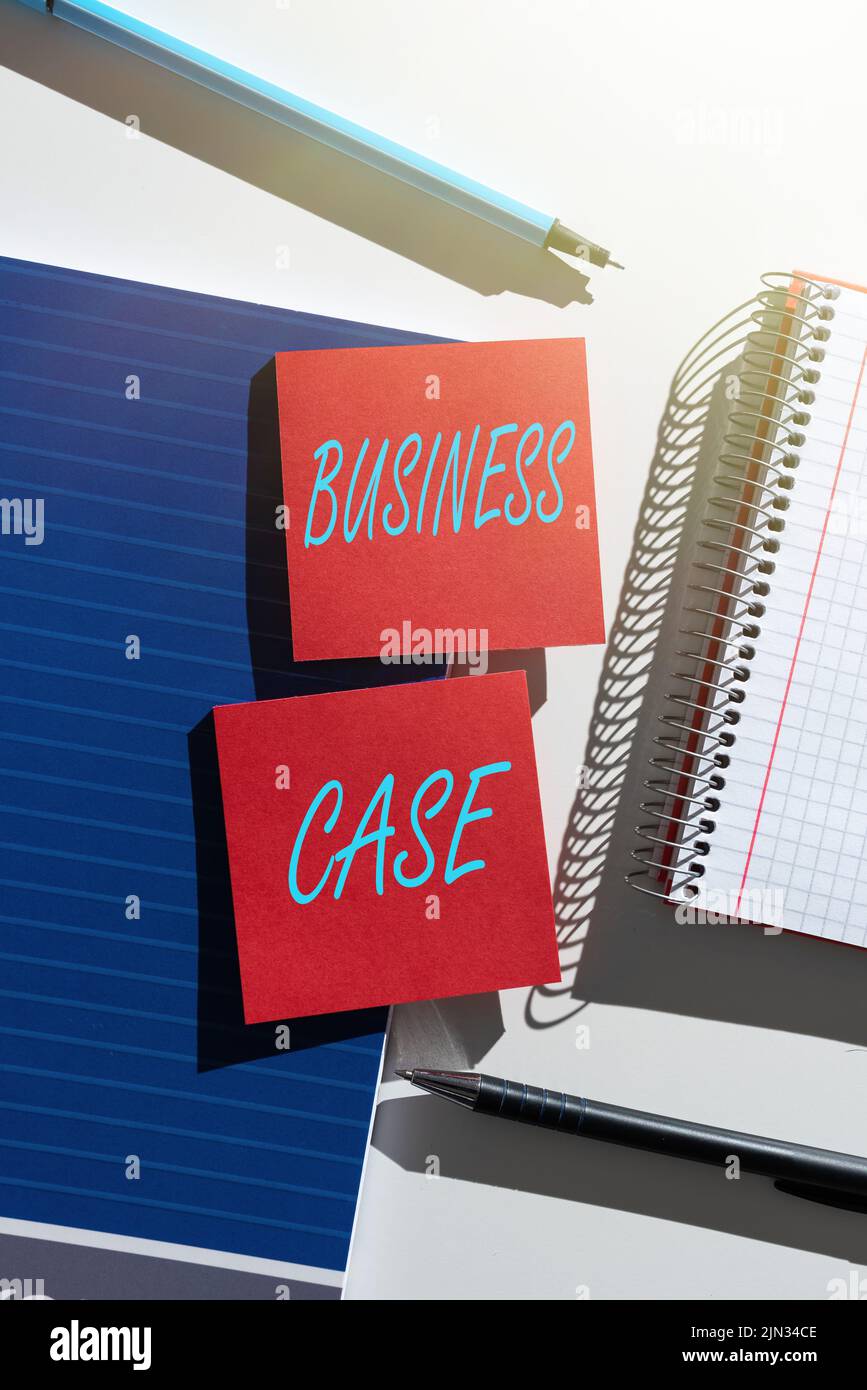 Text caption presenting Business Case. Business approach Proposition ...