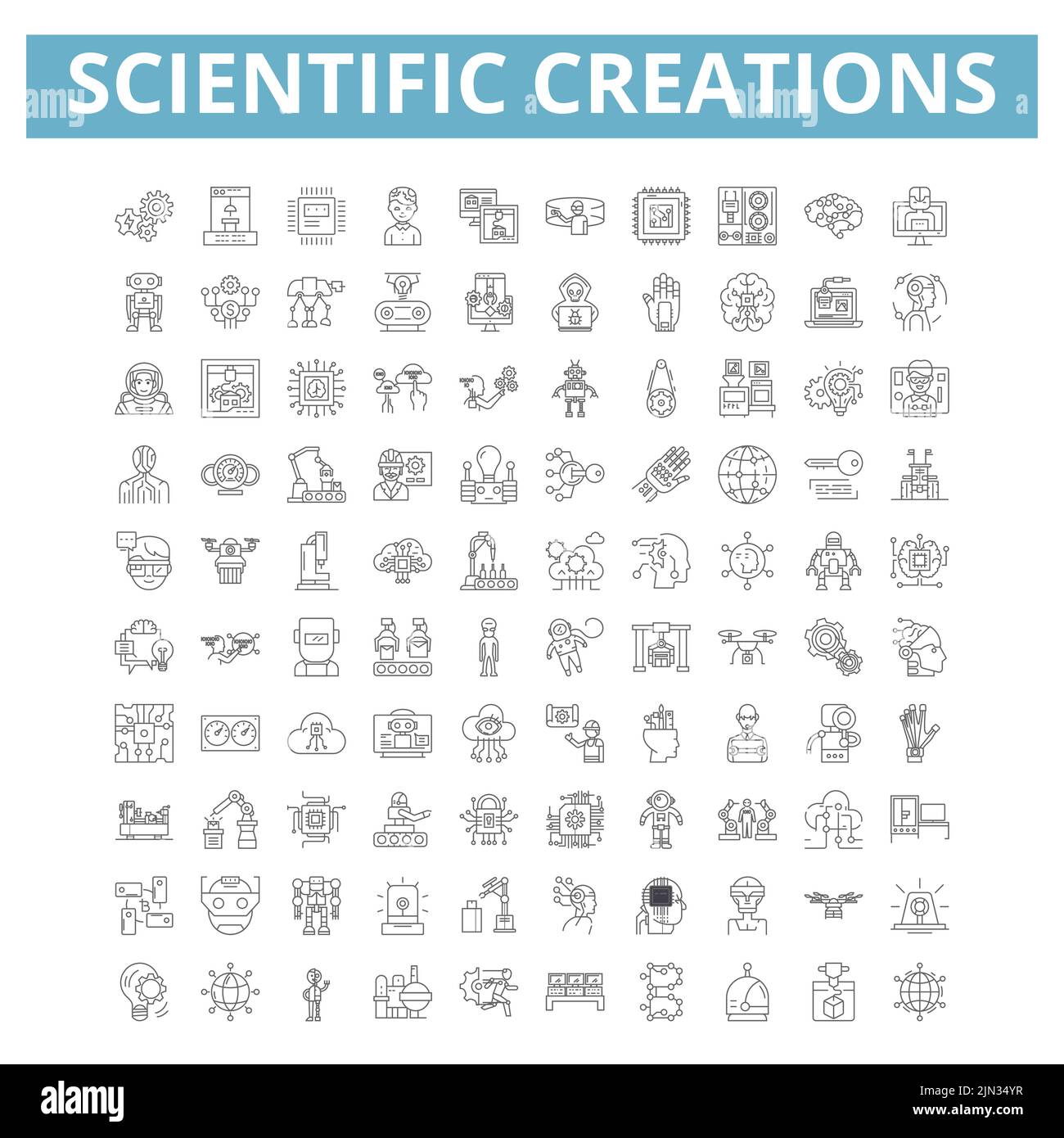 Scientific creations icons, line symbols, web signs, vector set ... Scientific creations icons, line symbols, web signs, vector set ...