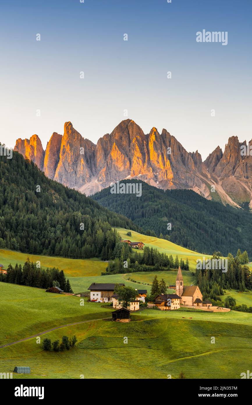 Sunrise Scene of Landscape with the Santa Maddalena church and the ...