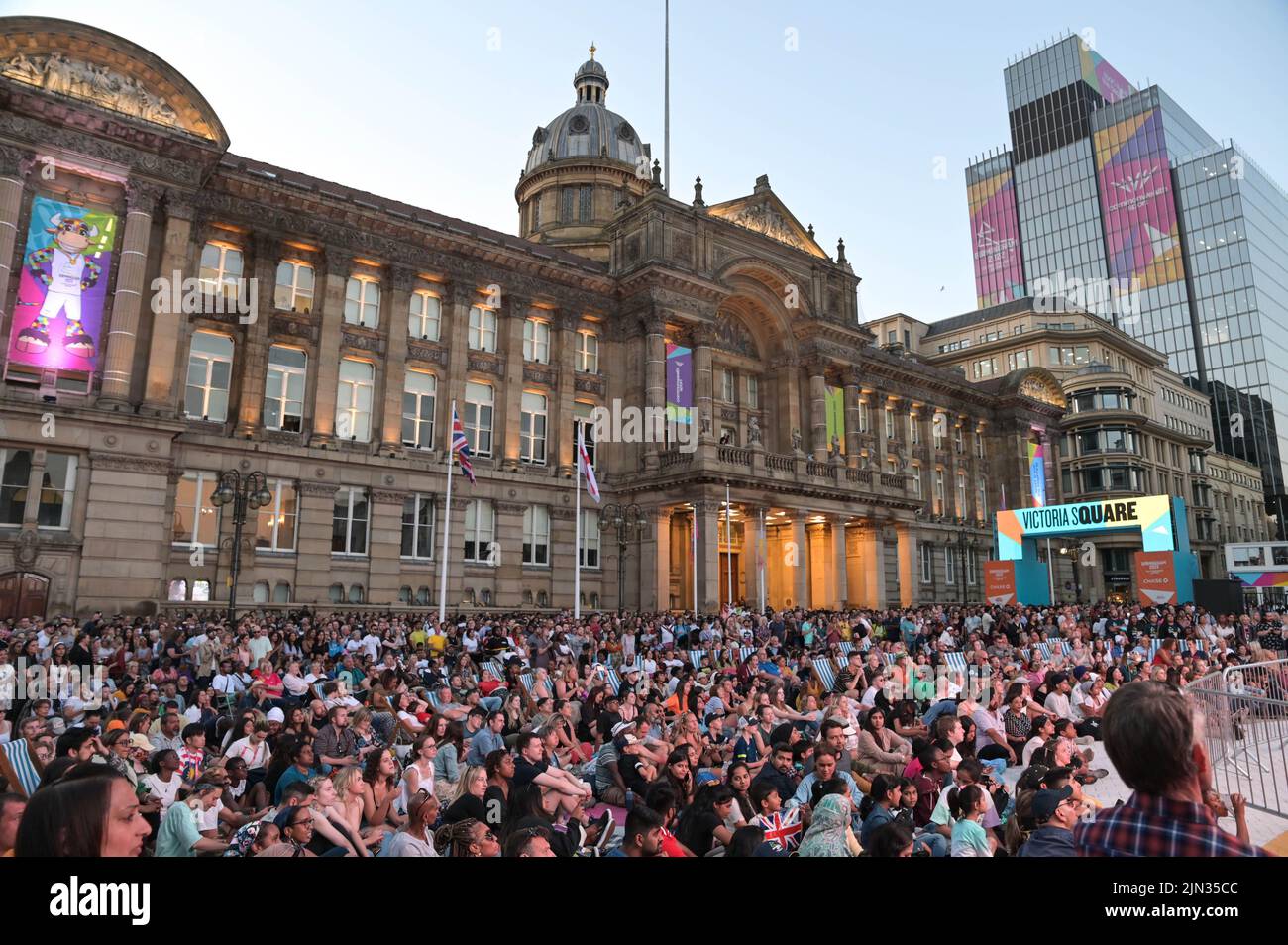 Victoria Square, Birmingham, England, August 8th 2022. - Thousands of ...