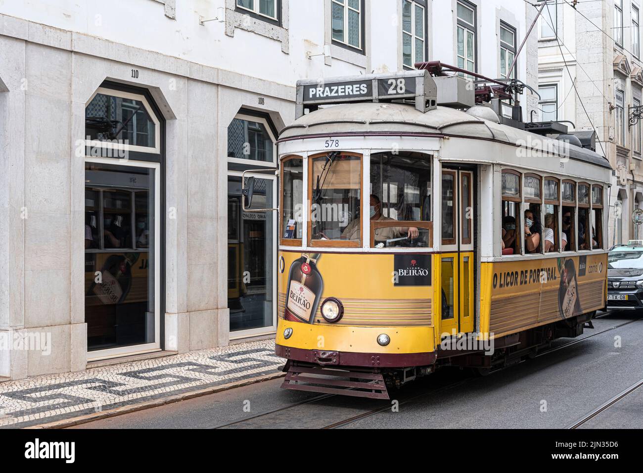 trams on the streets of Lisbon Stock Photo - Alamy