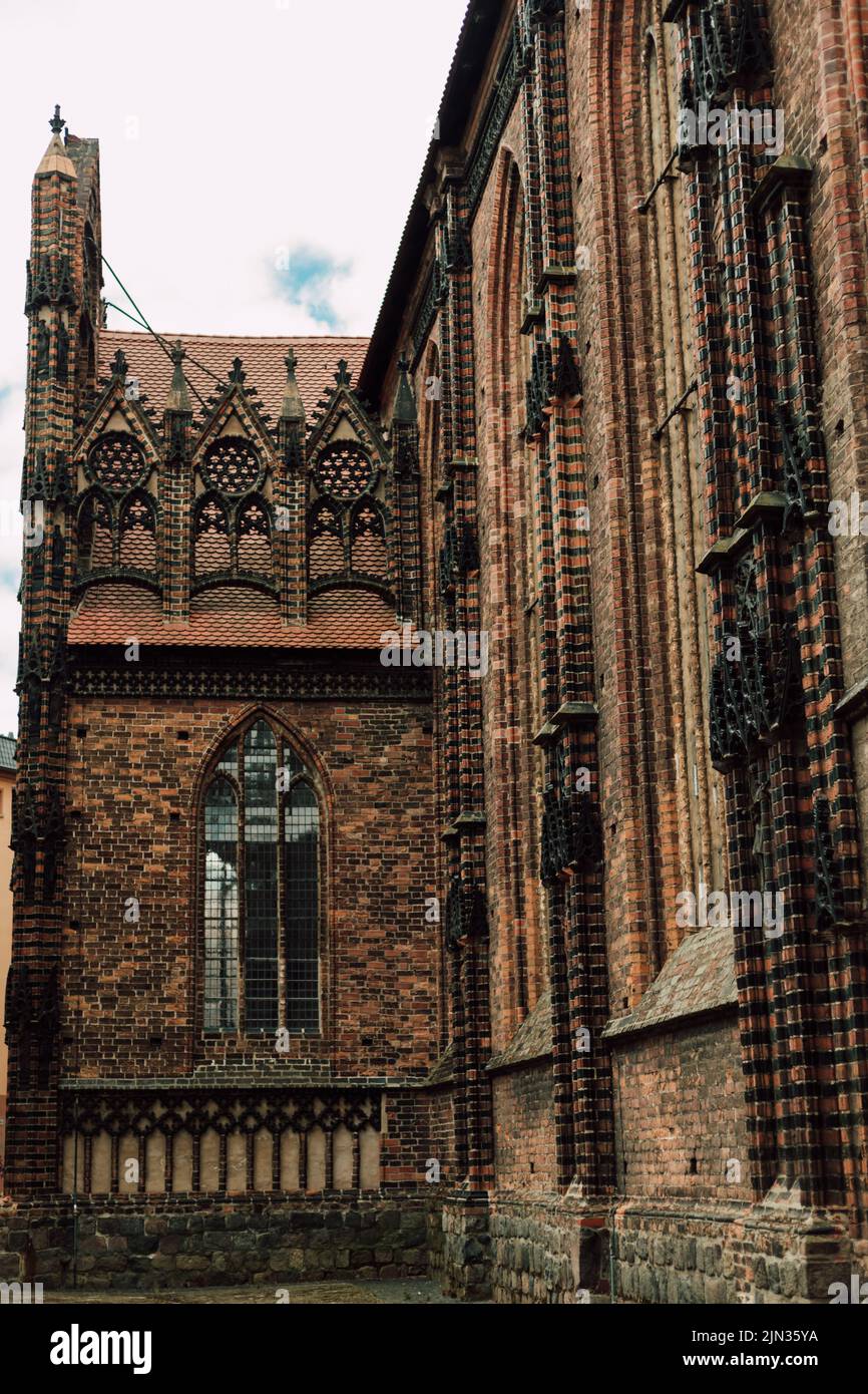 Old European architecture. Part of Catholic Church Stock Photo - Alamy