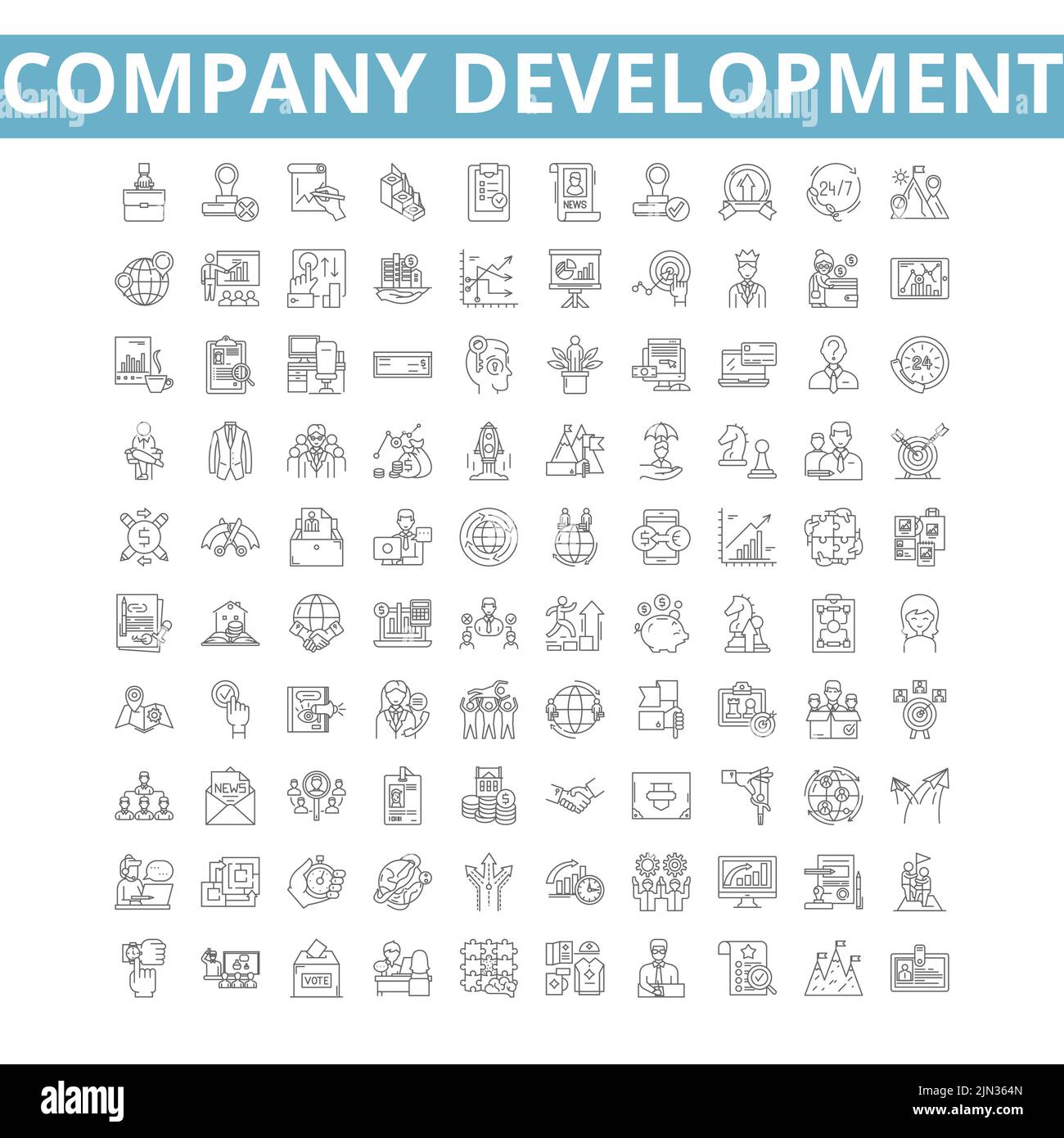 Company development icons, line symbols, web signs, vector set ... Company development icons, line symbols, web signs, vector set ...