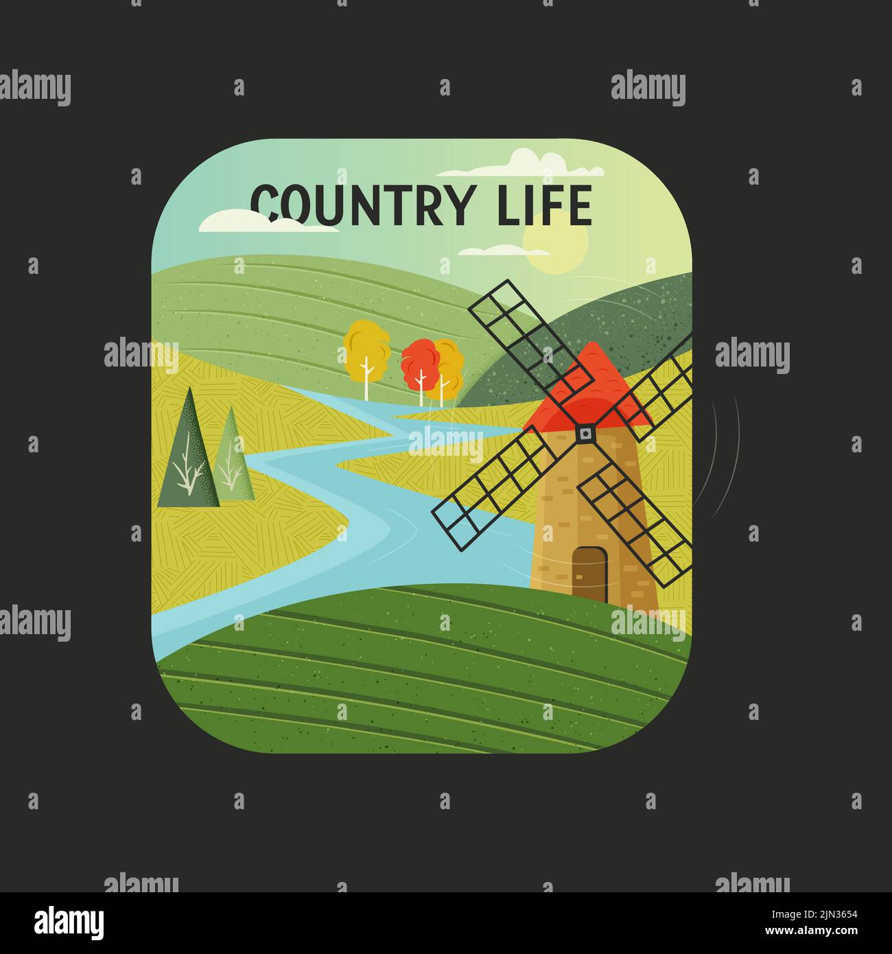 River old field Stock Vector Images - Alamy