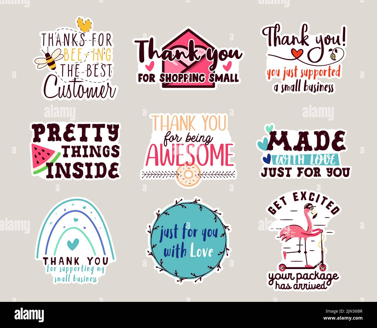 Small business stickers bundle. Vector business badges collection ...