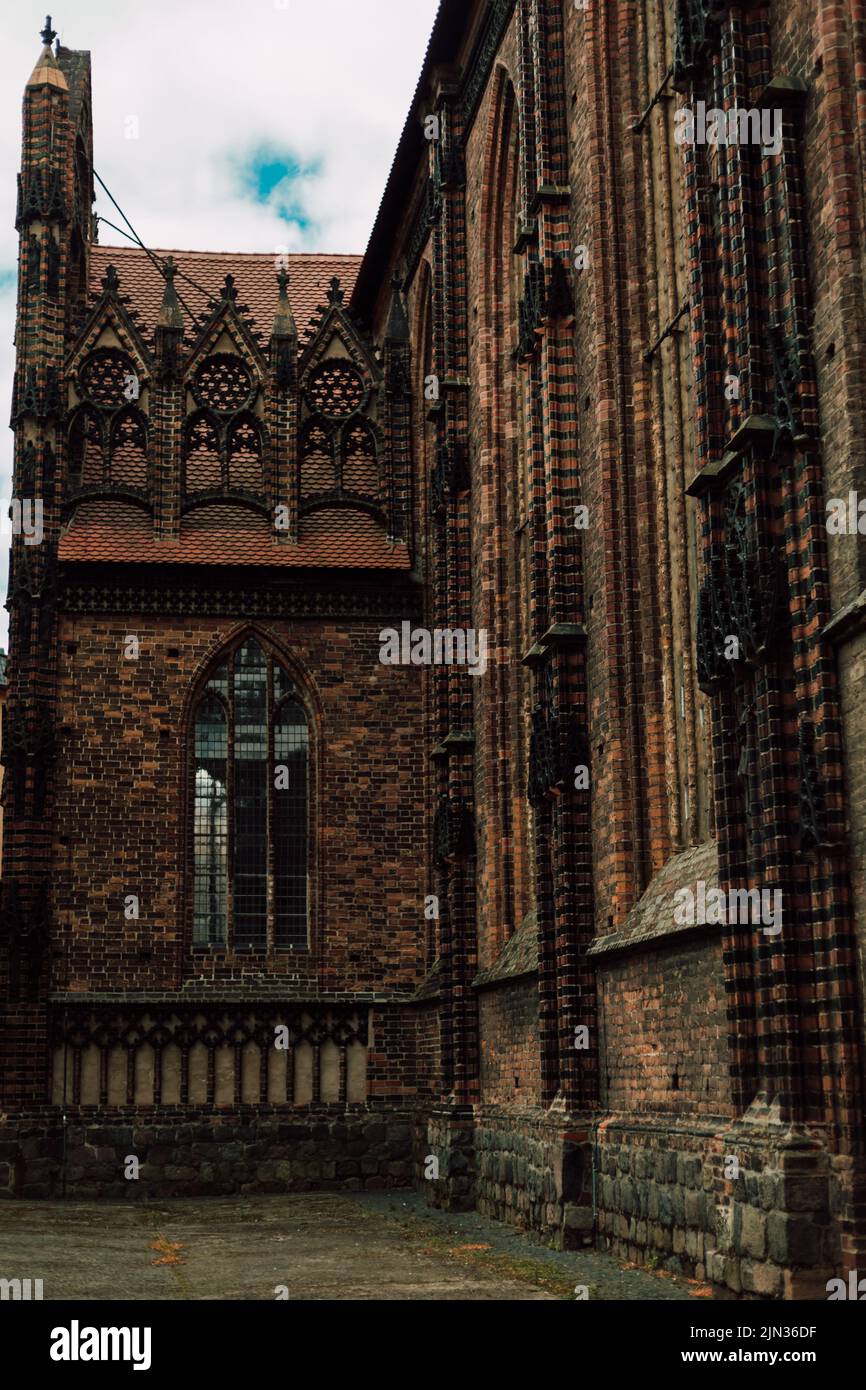 Old European architecture. Part of Catholic Church Stock Photo - Alamy