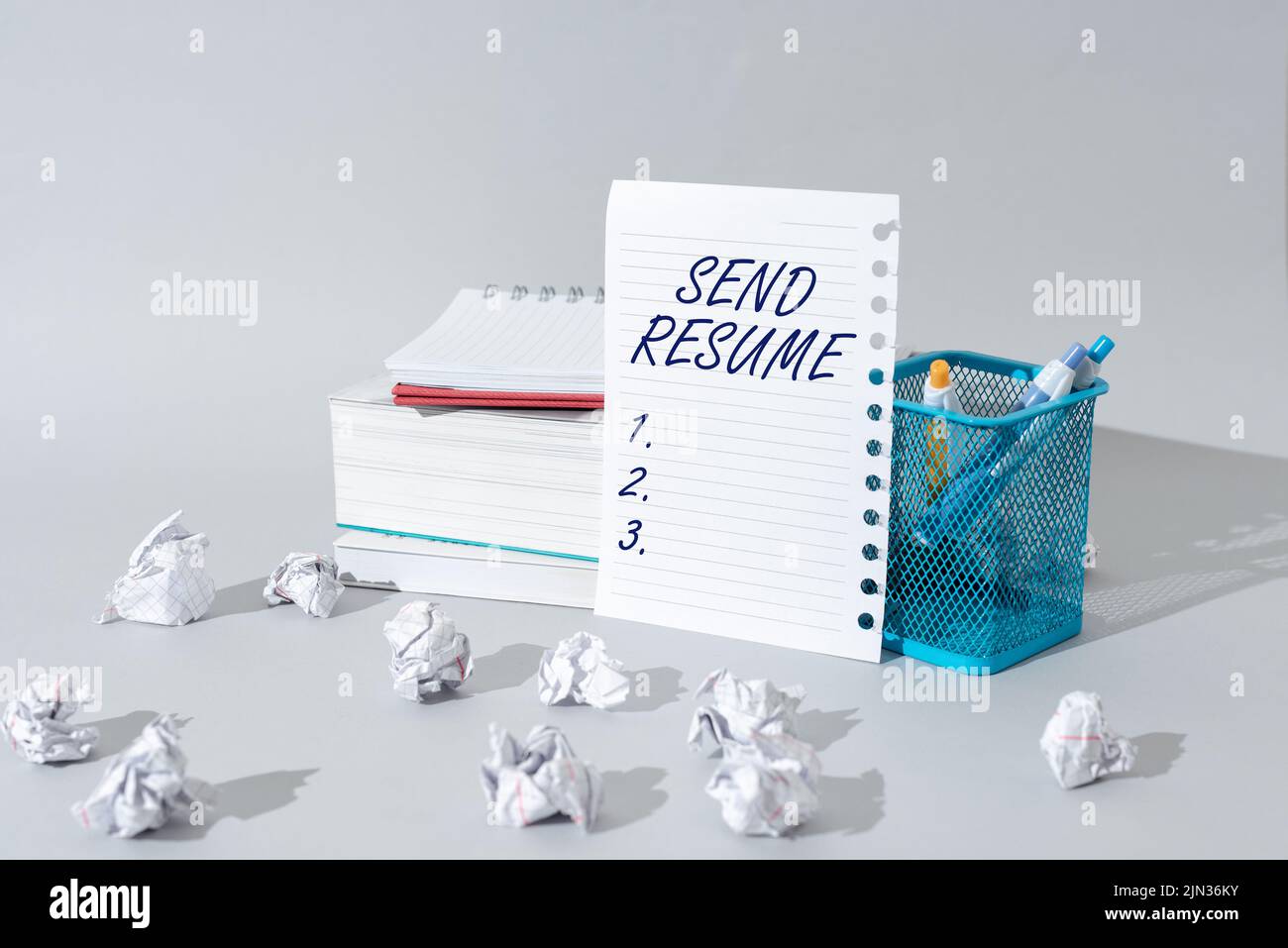 Text sign showing Send Resume, Business idea brief account persons ...