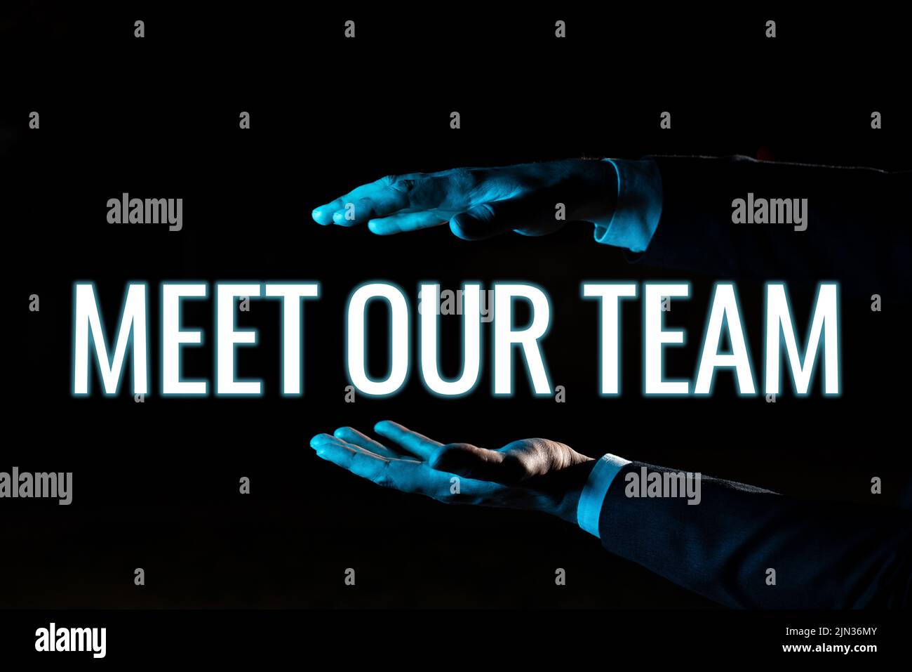 Writing displaying text Meet Our Team. Business idea Presentation of a ...