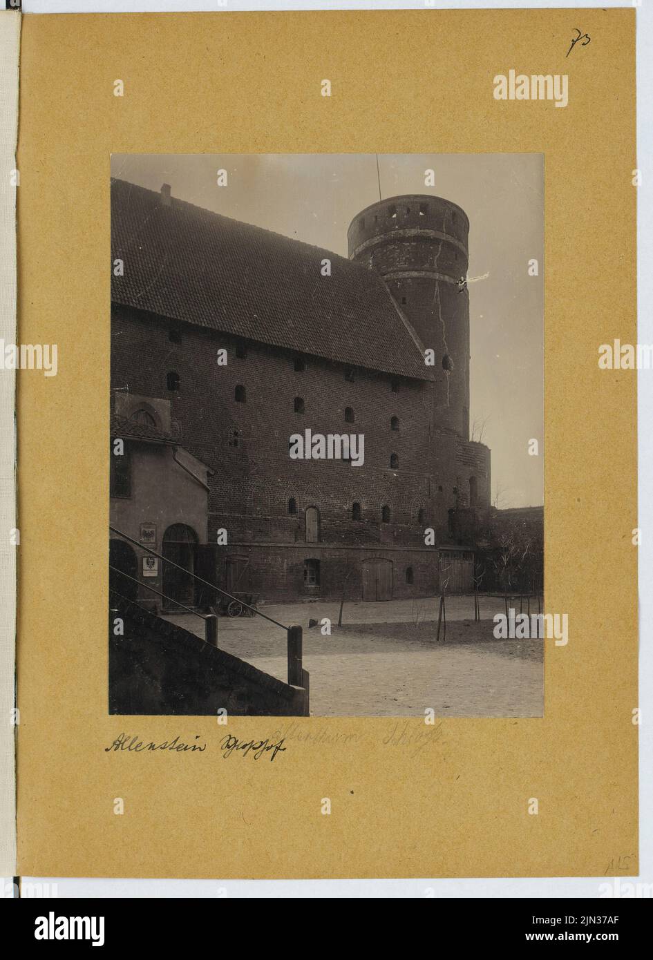 Allenstein Castle: View (from: sketch and photo album 20 Stock Photo ...
