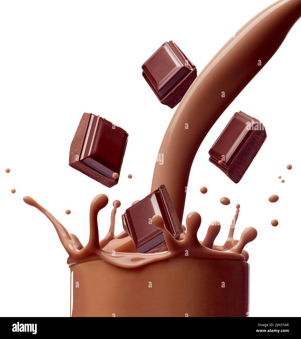 chocolate milk splash drink beverage dairy drop Stock Photo - Alamy