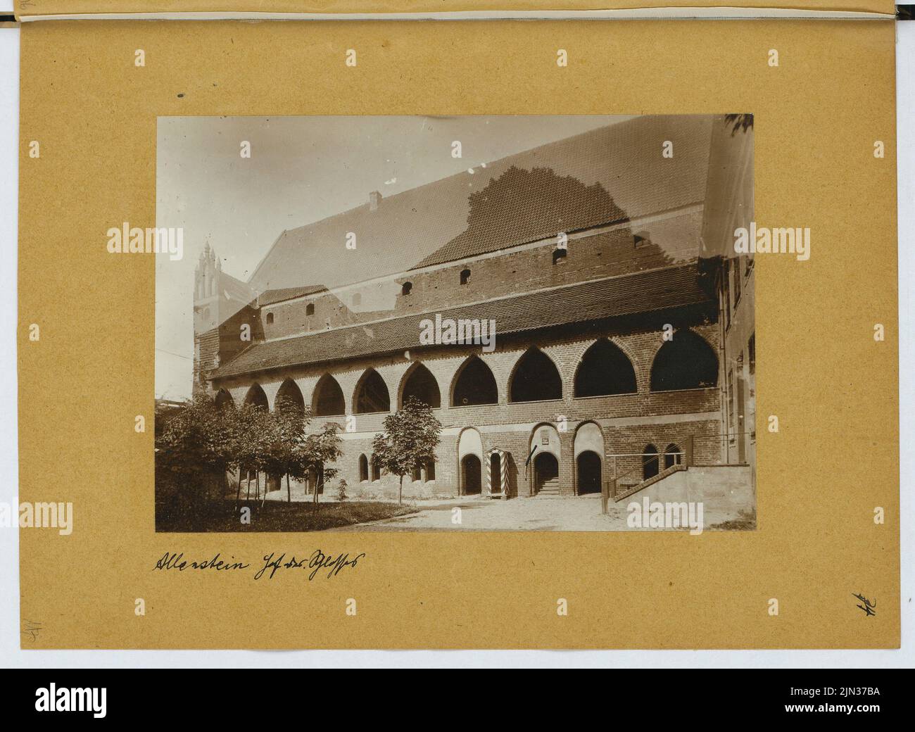Allenstein Castle: View (from: sketch and photo album 20 Stock Photo ...