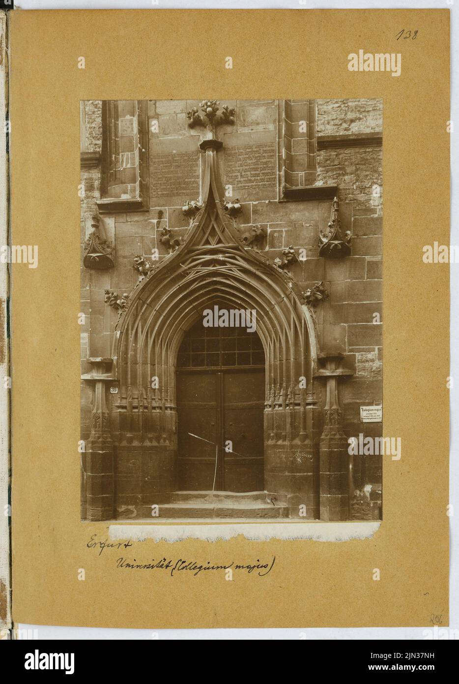 University, Erfurt: View Portal (from: sketch and photo album 20 Stock ...