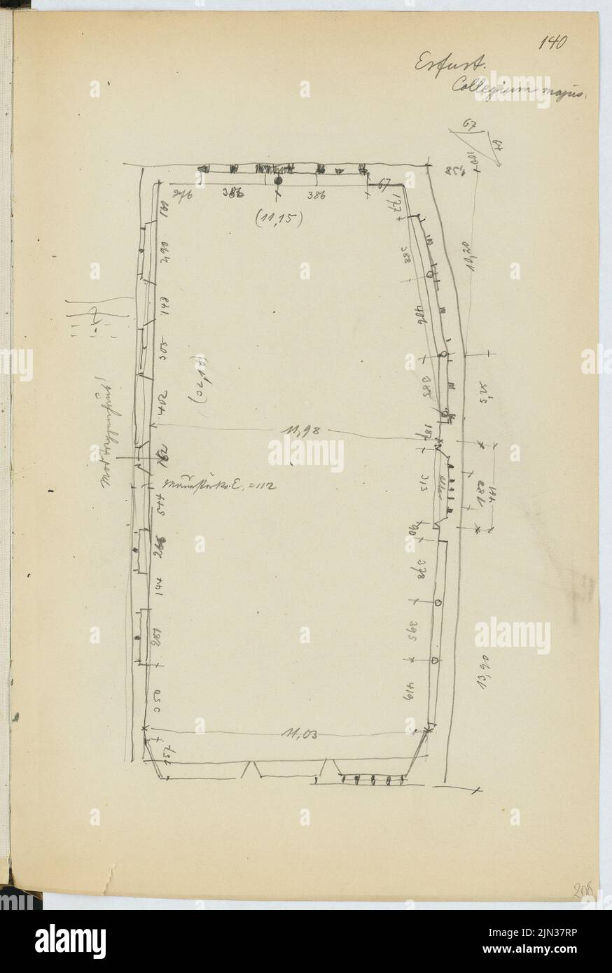 University, Erfurt: floor plan (from: sketch and photo album 20 Stock ...
