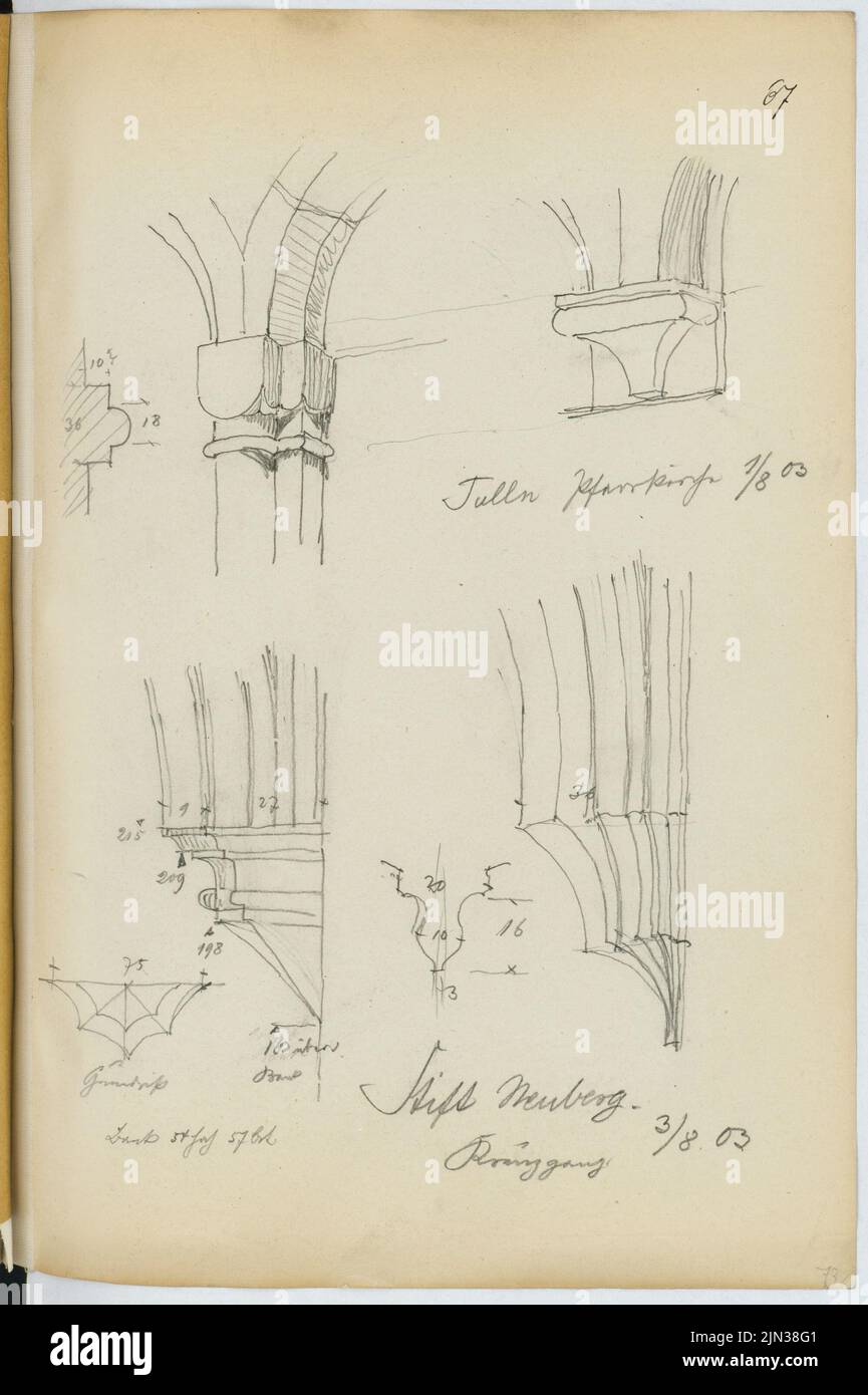 Parish Church, Tulln. Stift, Neuberg: Details (from: Sketch and Photo ...