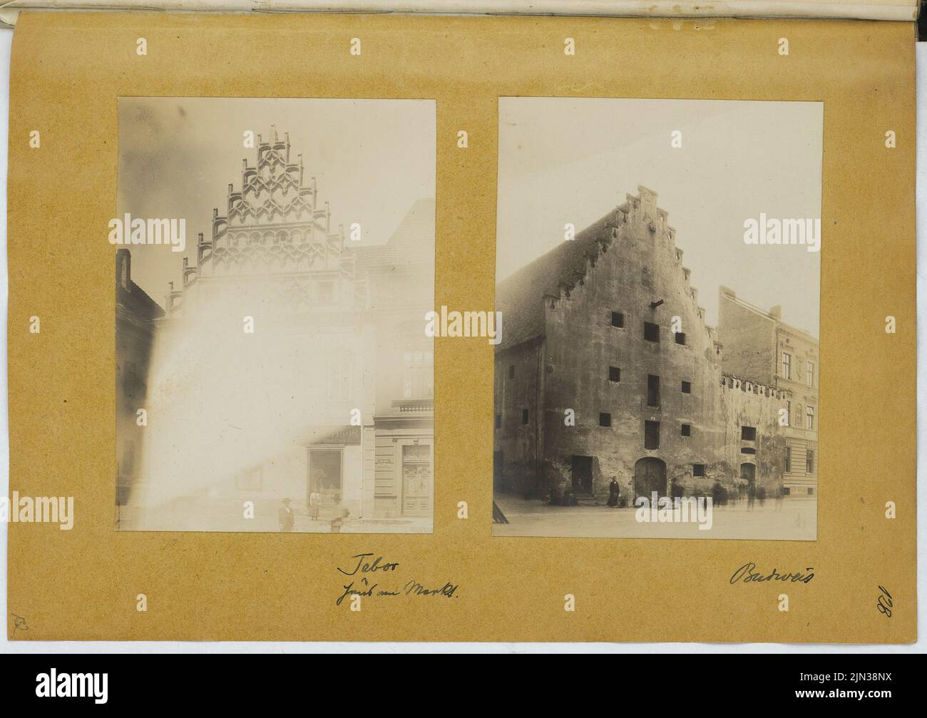 House on the market, Tabor. Building, Budweis: Views (from: sketch and ...