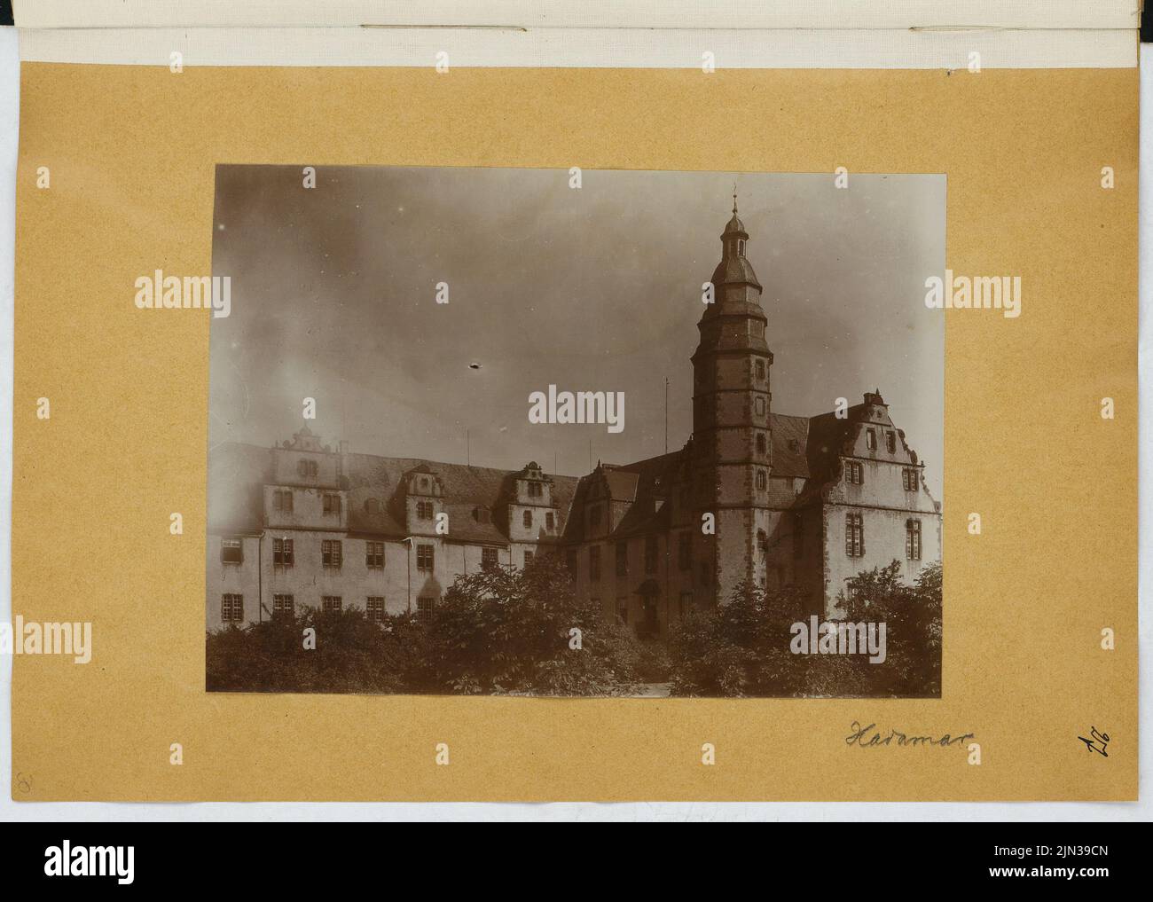 Hadamar Castle: View (from: sketch and photo album 23 Stock Photo - Alamy