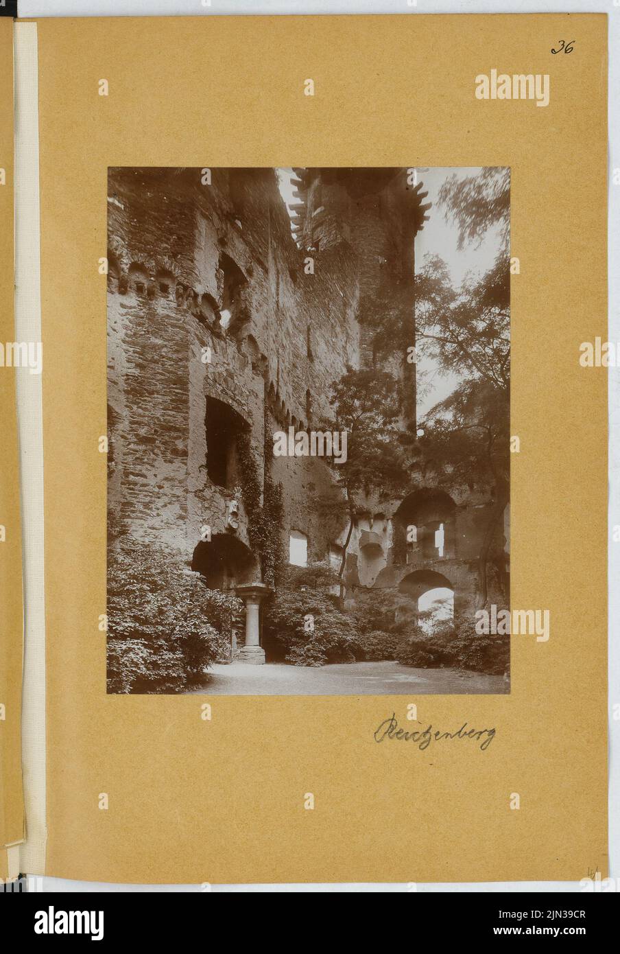 Reichenberg Castle: View (from: sketch and photo album 23 Stock Photo ...