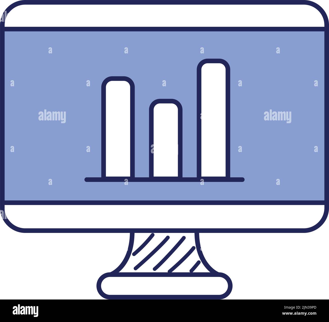 computer screen with bar chart Stock Vector Image & Art - Alamy
