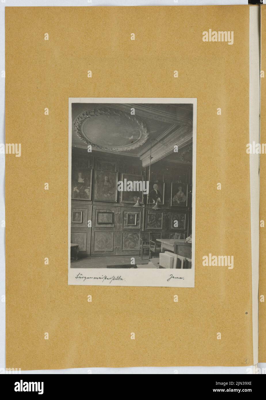 Rathaus, Jena: Inner view Mayor's parlor (from: sketch and photo album ...