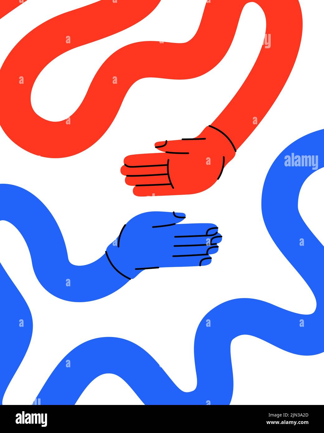 Two different colored hand giving a high five. High five for great work ...