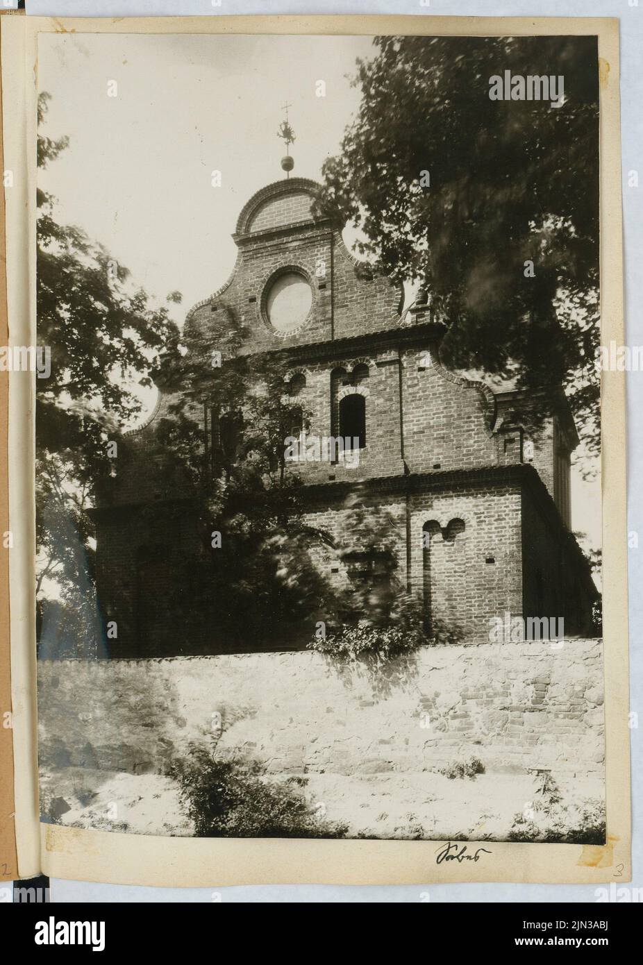St. Jacob, Pyritz: View (from: sketch and photo album 25 Stock Photo ...