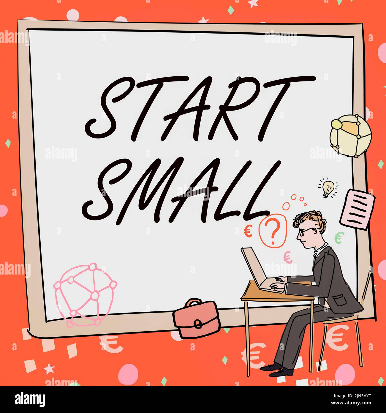 Text showing inspiration Start Small. Business overview Small medium ...
