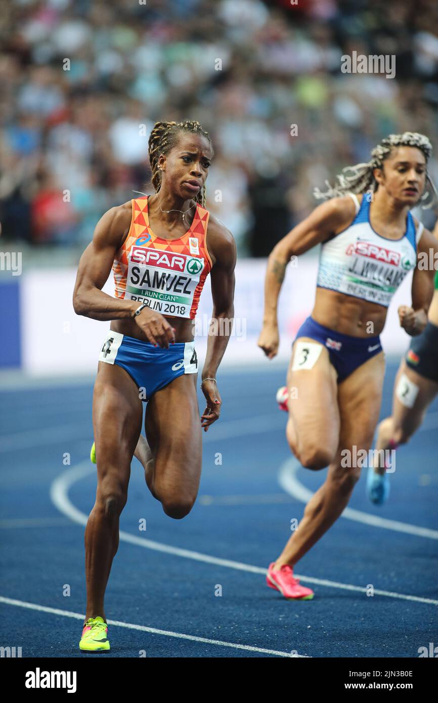 Jamile Samuel participating in the 200 meters at the European Athletics ...