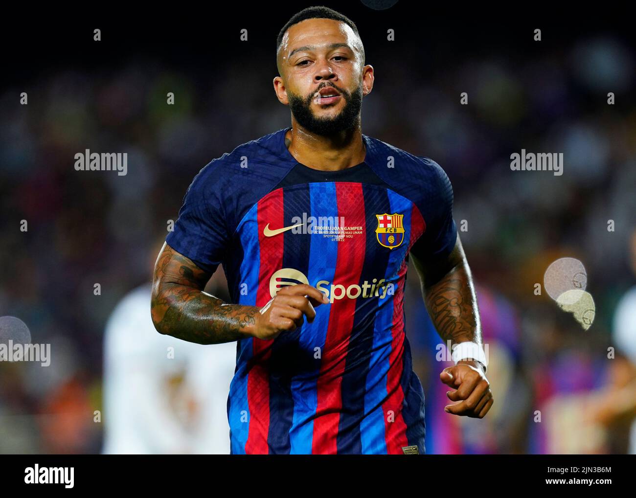 Memphis Depay of FC Barcelona during the Joan Gamper trophy match ...