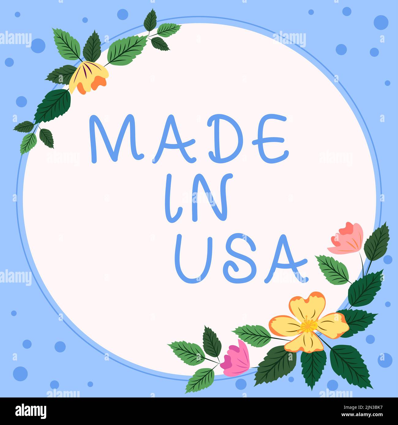 Handwriting text Made In Usa. Business concept American brand United ...
