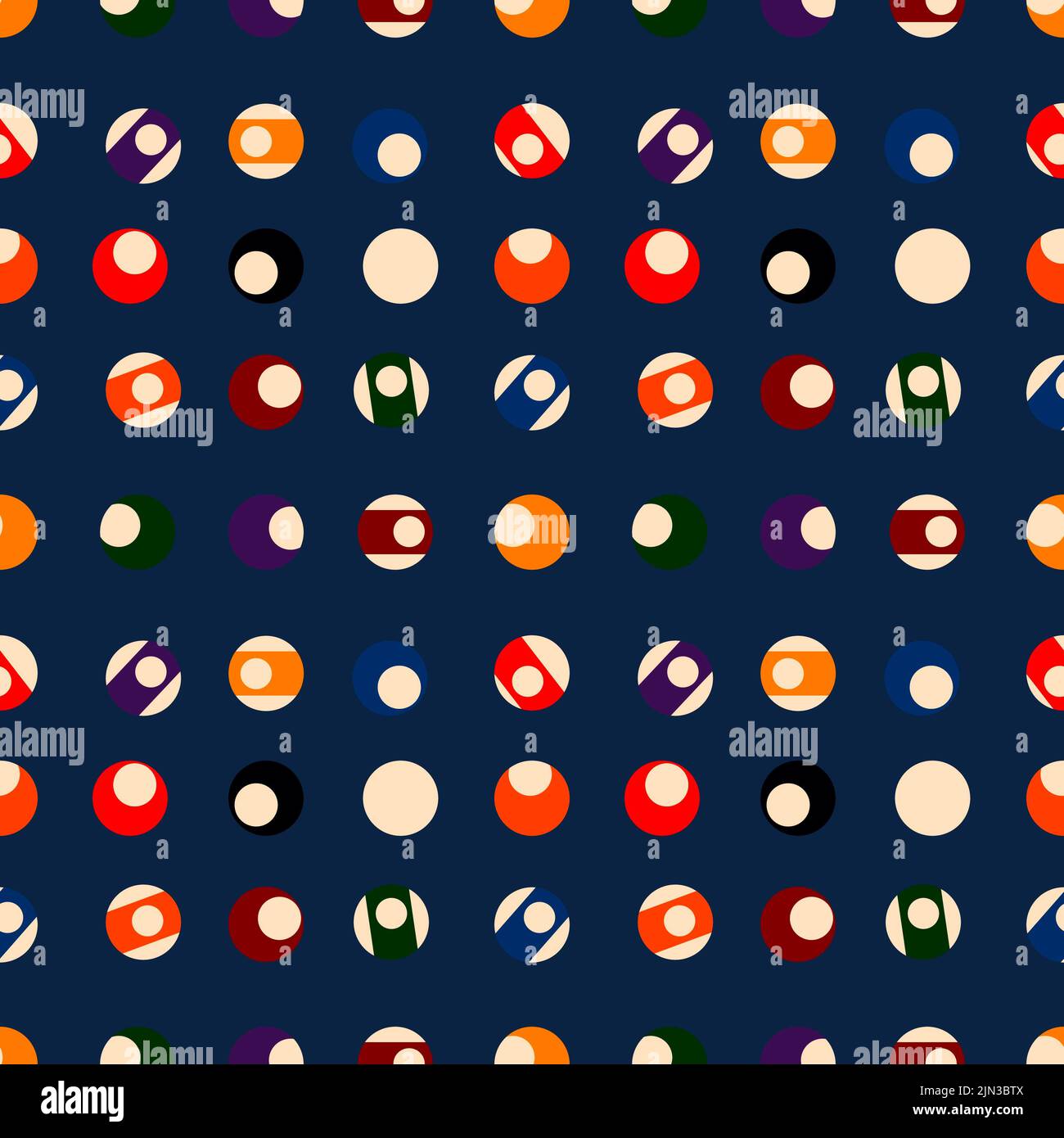 Cartoon game seamless billiards balls pattern for fabrics and ...