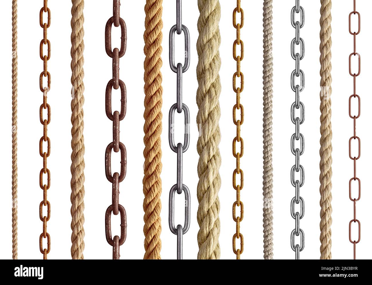 string rope chain metal link steel cord cable line Stock Photo - Alamy