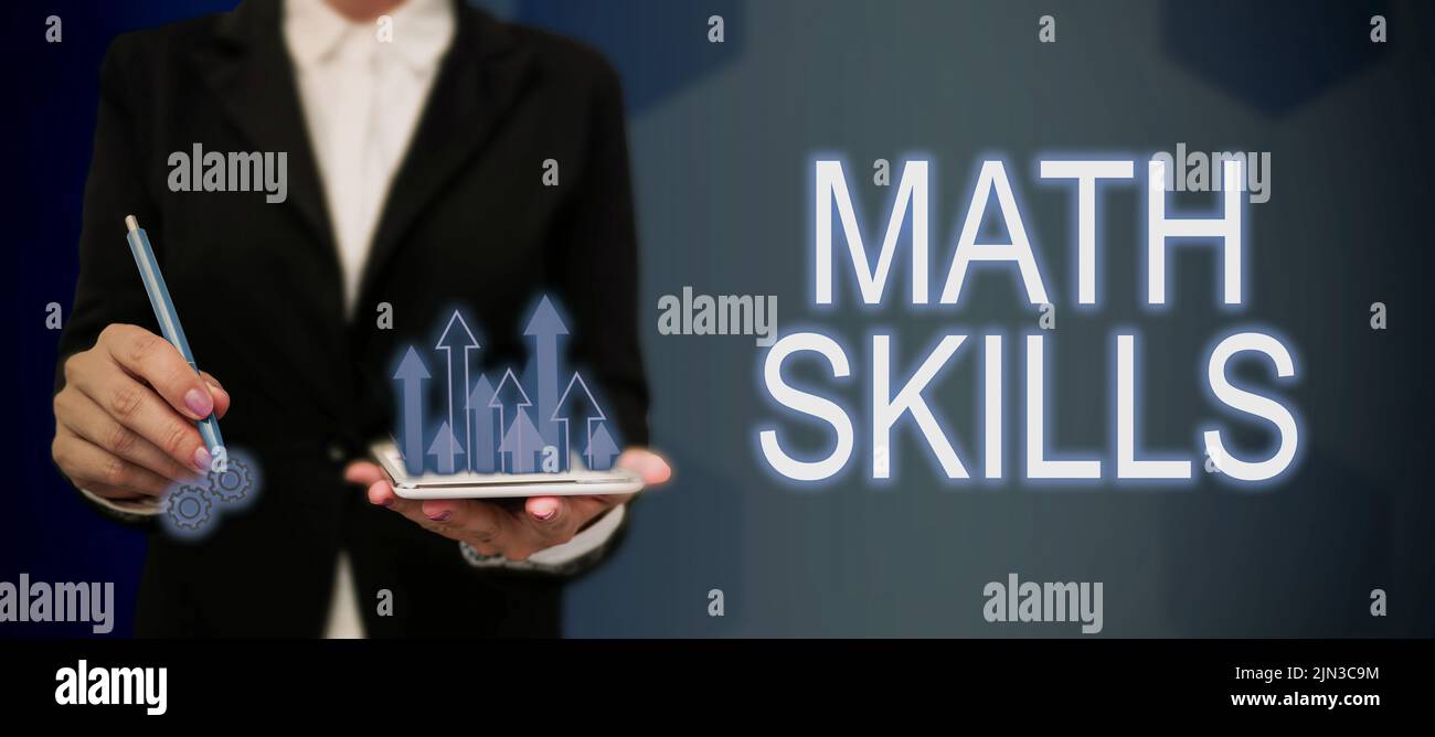 Handwriting Text Math Skills Business Concept Starting To Learn How To Count Numbers Add Divide